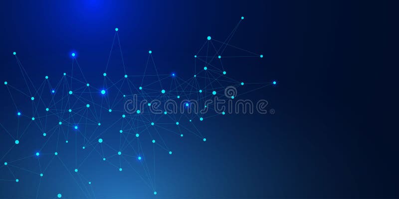 Abstract Futuristic Global Network Connection with Connecting Dots and ...