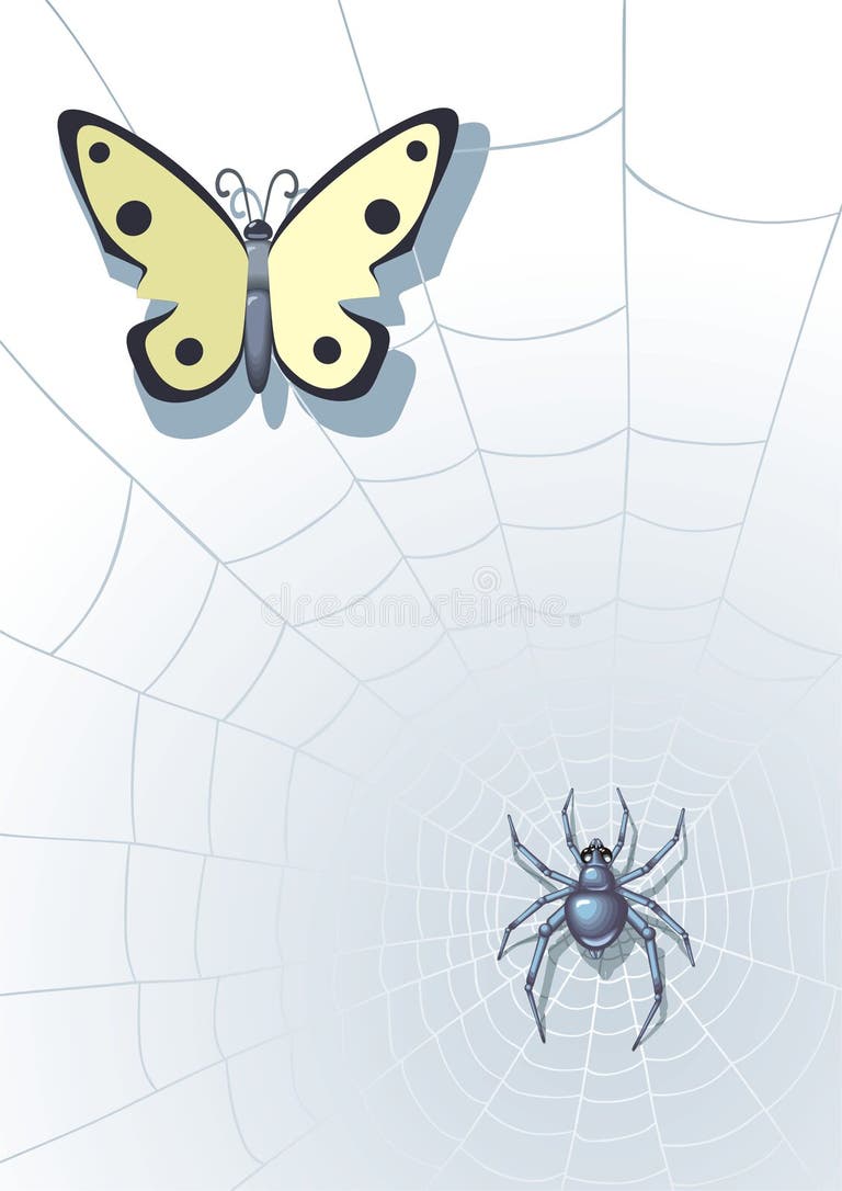 Butterfly Spider Web Stock Illustrations – 1,820 Butterfly Spider Web ...