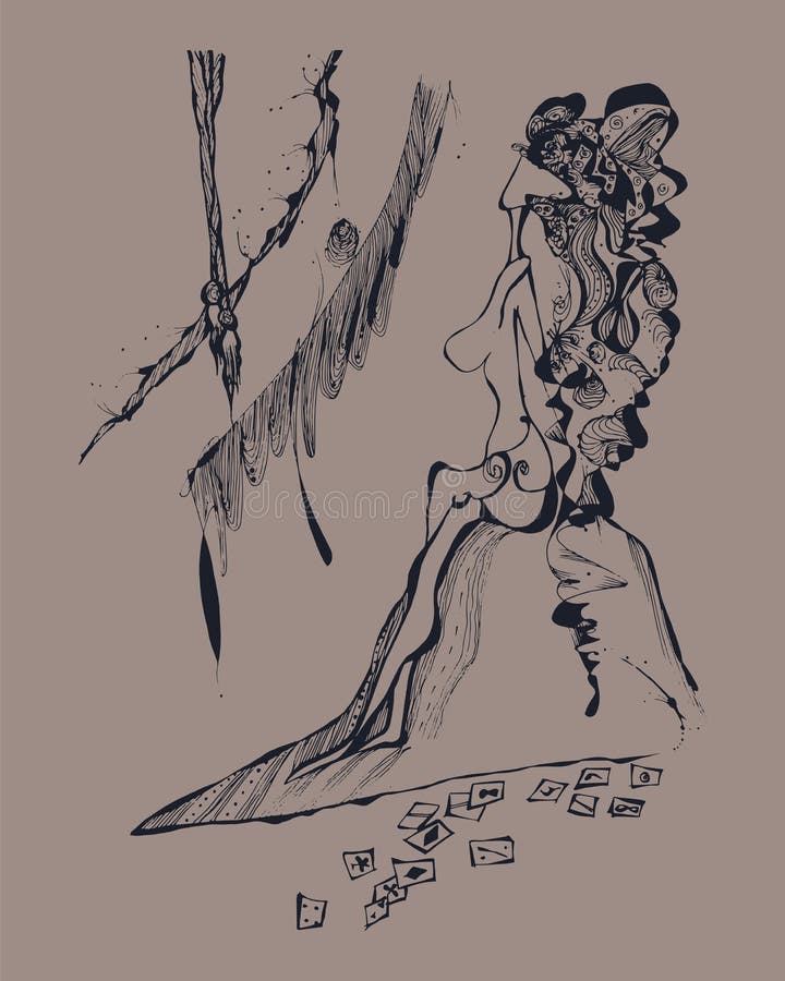 Abstract Graphic Composition with Lines and Textures Hand Drawn Vector ...