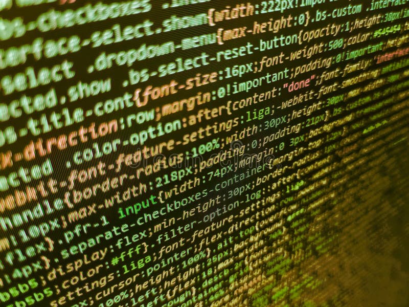 Web Abstract Programming And Created Virus On Laptop Screen Data Bits Computer Bits Shadow And