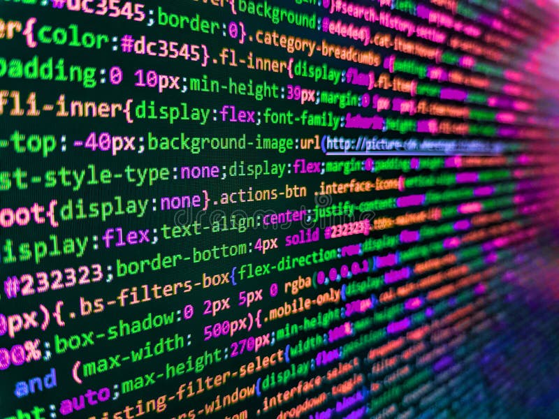 Web Abstract Programming and Created Virus on Laptop Screen. Hi-tech ...