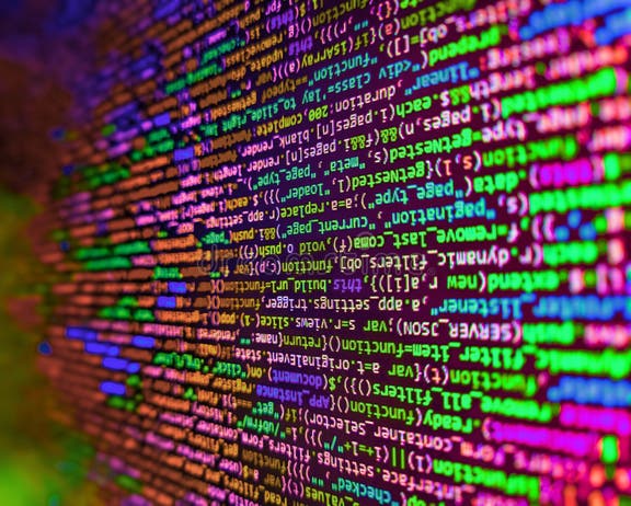 Web Abstract Programming and Created Virus on Laptop Screen. Modern ...