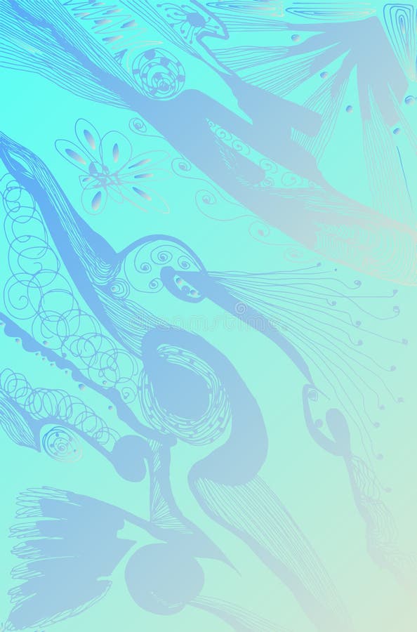 Abstract Turquoise Background with Curved Spots. Vector Stock ...