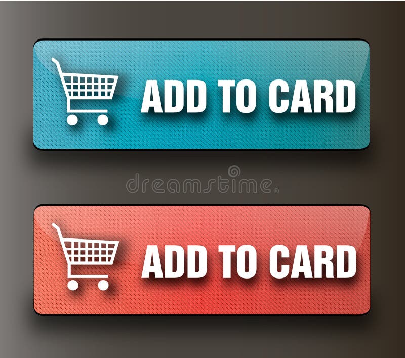 Web add to card buttons stock illustration. Illustration of glassy ...