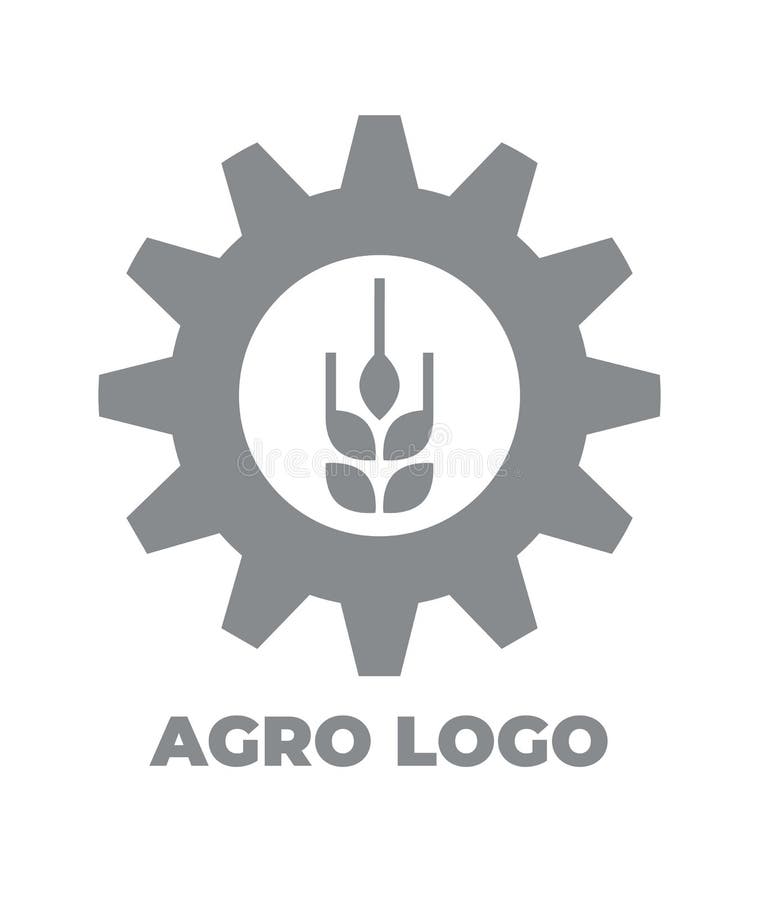 Agro Logo Icons Set. Black and White Stock Illustration - Illustration ...