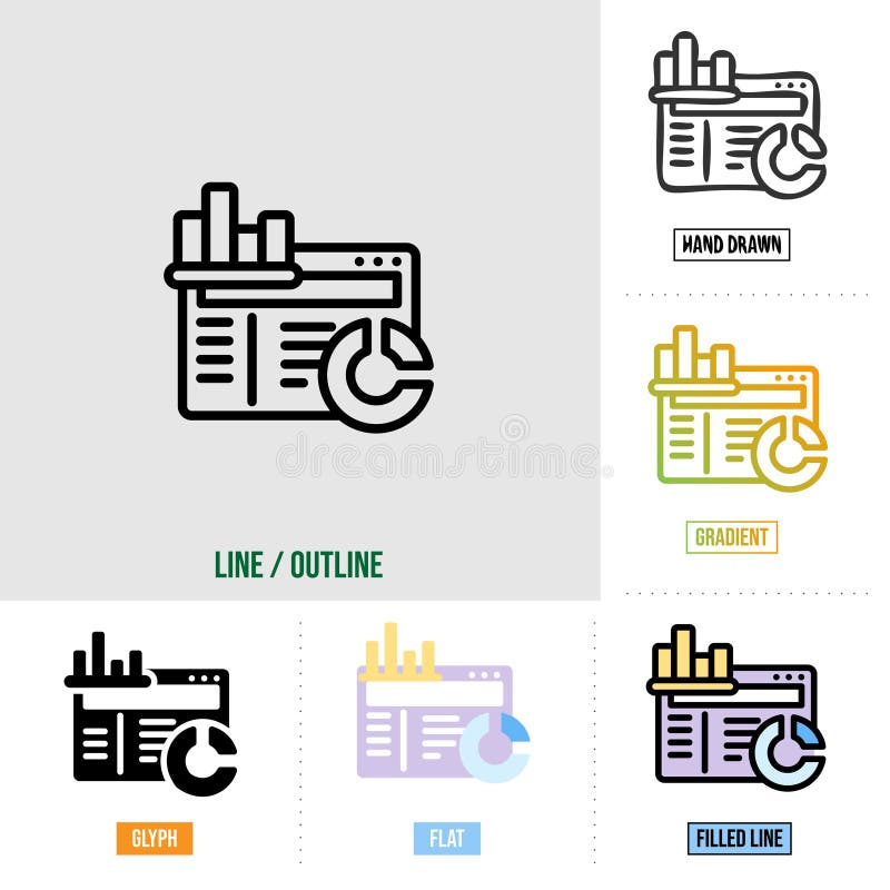 Seo Icon in Six Different Styles, Based on Outline Style, Seo Icon Set ...