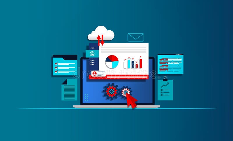 Analytics Cloud Data Finance Computing Network Logo Stock Vector ...