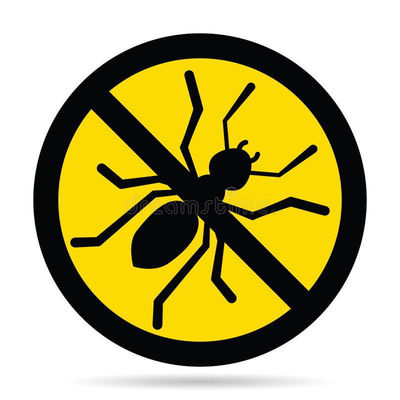 Ant Sign or Symbol, Ant Warning Sign Stock Illustration - Illustration ...