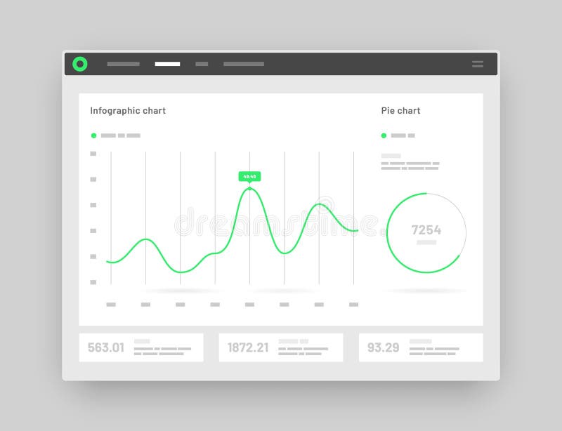 Web App Dashboard UI and UX Kit. Infographic Tools. Stock Vector ...