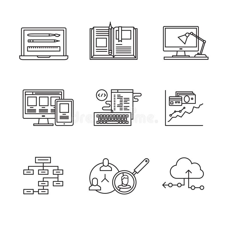 Web and App Development, Programming Stock Vector - Illustration of ...