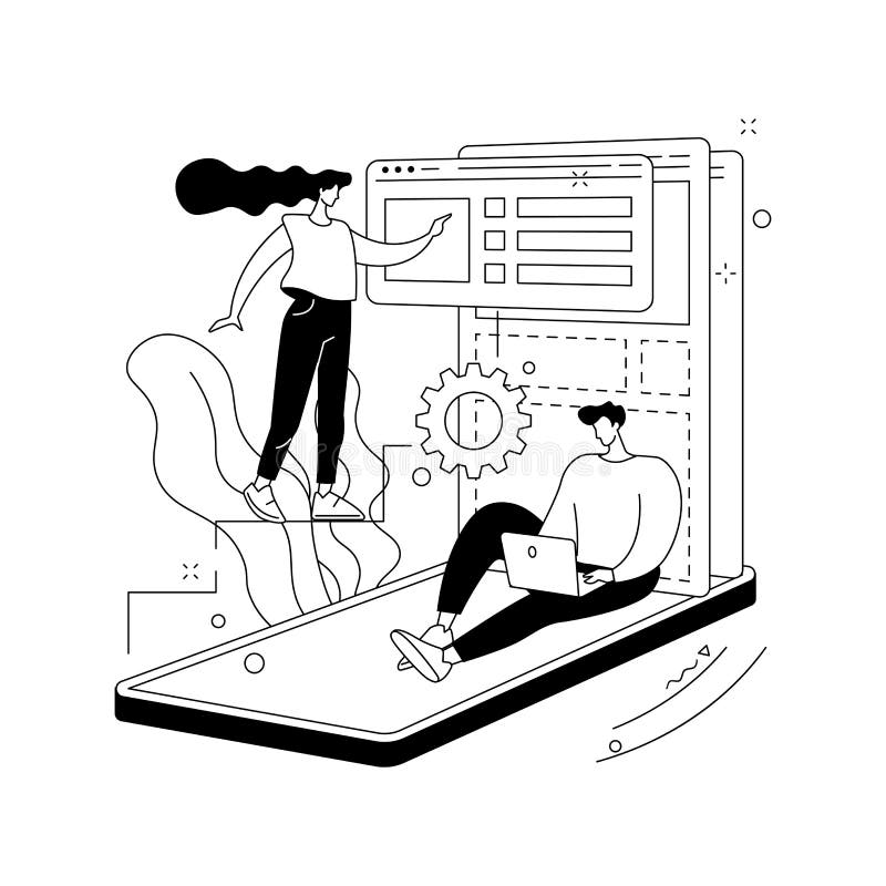 Web Application Design Abstract Concept Vector Illustration. Stock ...