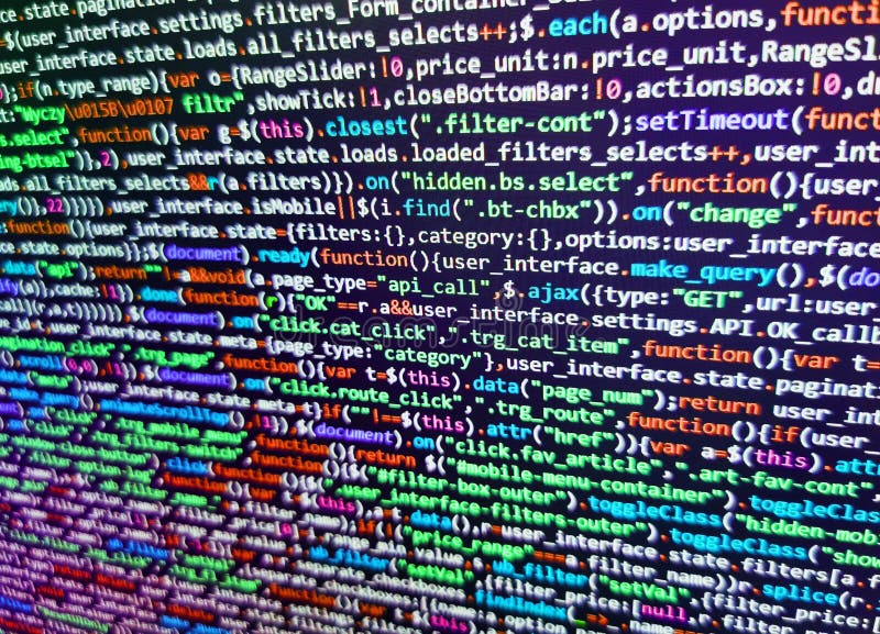 Web or Application Development, Business and Technology Concept. Php Code on Blue Background in ...