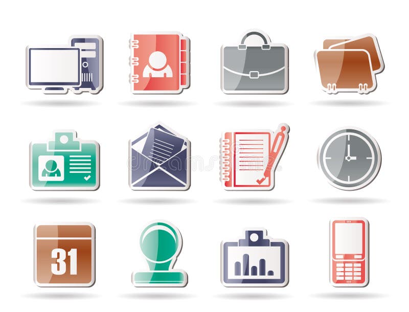 Web Applications,Business and Office Icons Stock Vector - Illustration ...