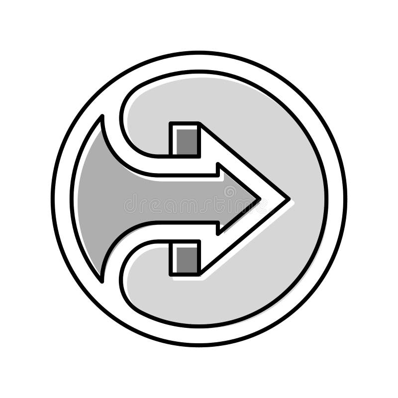 Web Arrow Color Icon Vector Illustration Stock Vector - Illustration of ...