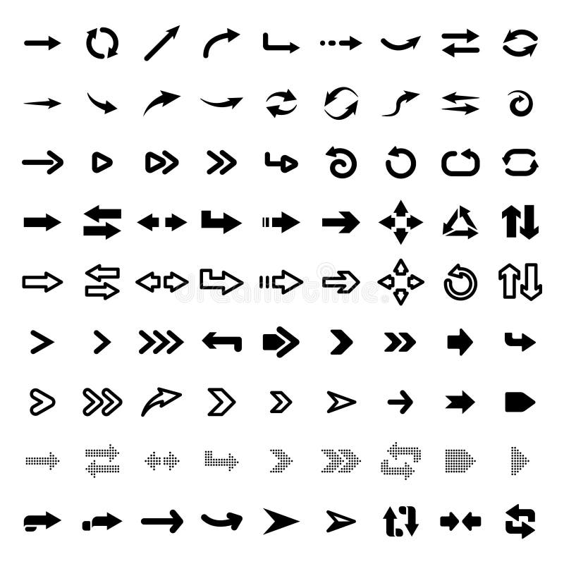 Cursor Icons. Web Internet Scale Arrow Clicking Computer Pointer, Hand ...