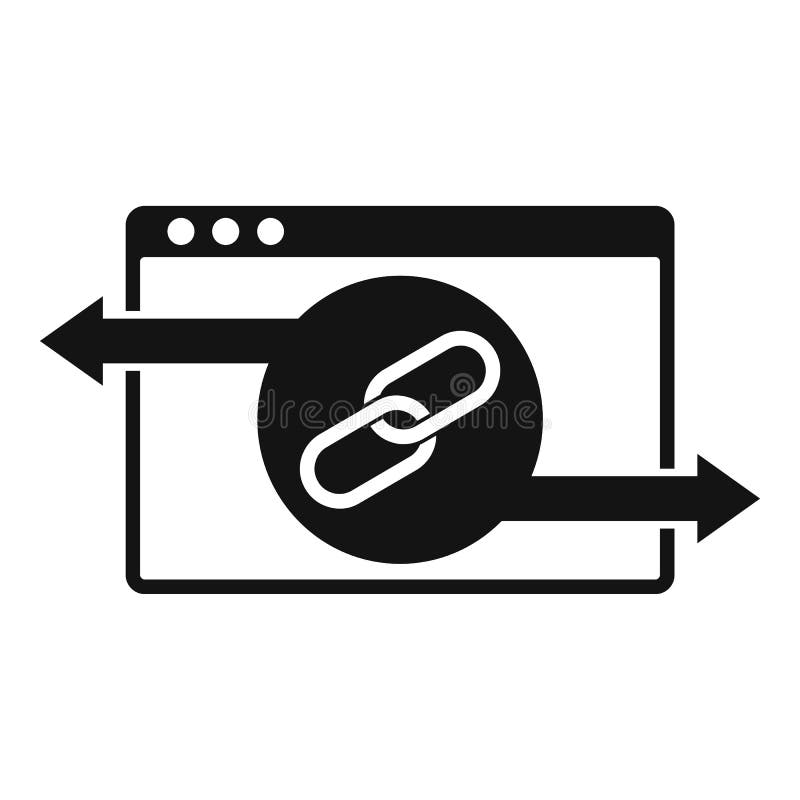 Web Backlink Strategy Icon, Simple Style Stock Illustration ...
