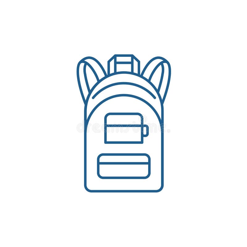 Backpack Line Icon Concept. Backpack Flat Vector Symbol, Sign, Outline ...