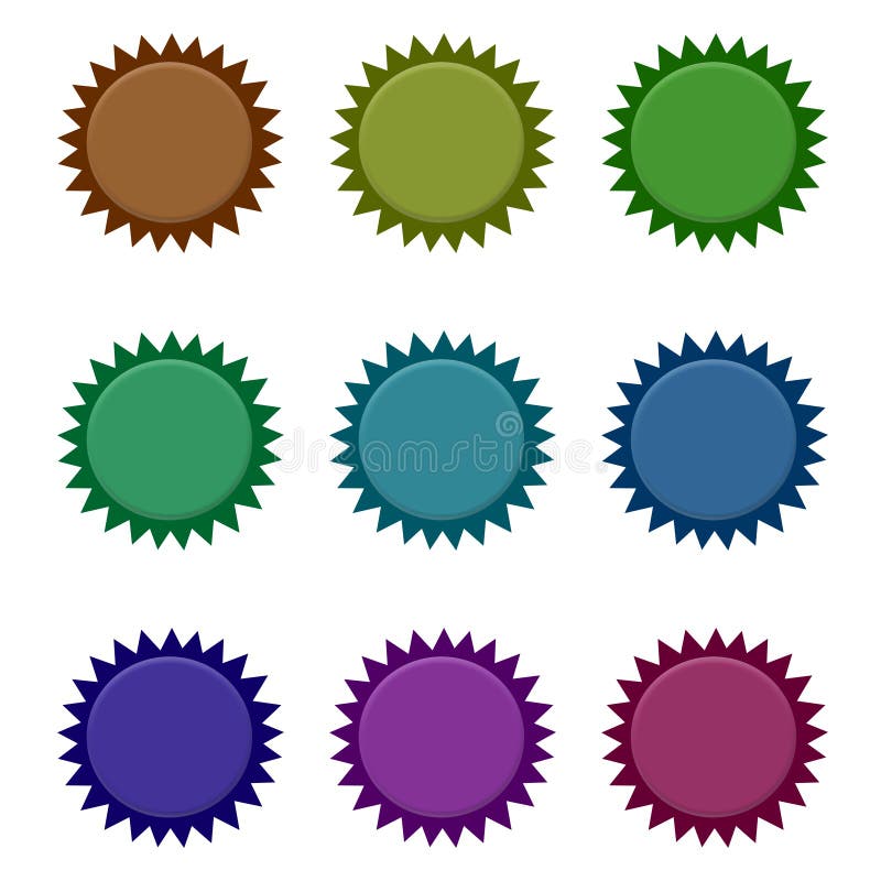 Web Badges Thin Bubble Series Stock Illustration - Illustration of ...