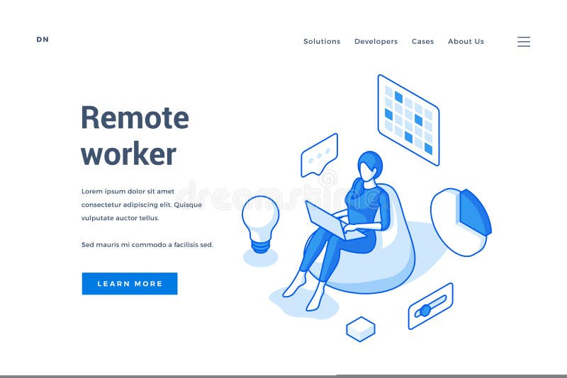 Web Banner Advertising Freelance Job from Home Stock Vector ...