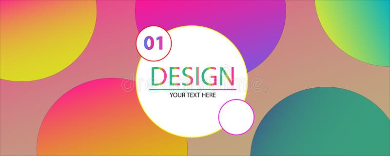 Web Banner with Circle Design in the Center Colorful Stock Vector ...