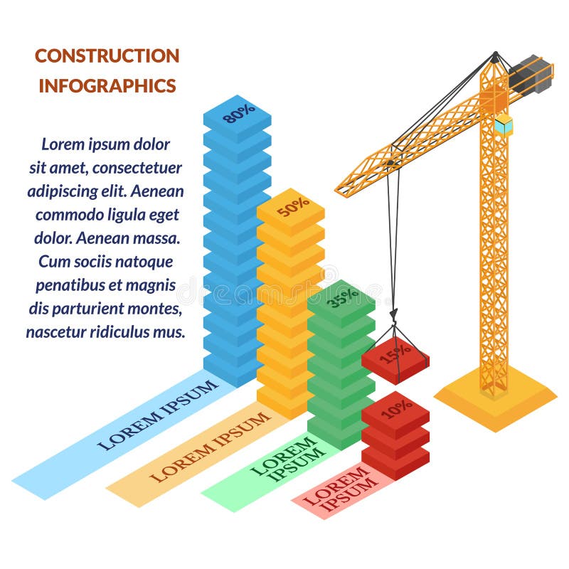 Construction Infographics Set Stock Vector - Illustration of layout ...