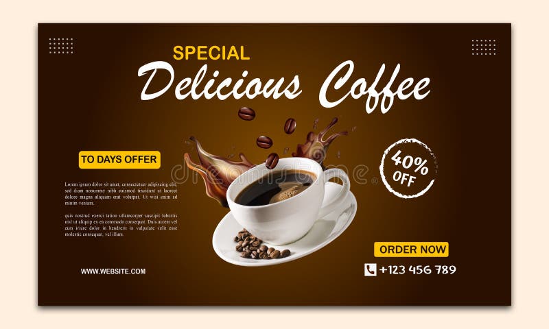 Roll Up Banner Design Coffee Stock Illustrations – 26 Roll Up Banner ...