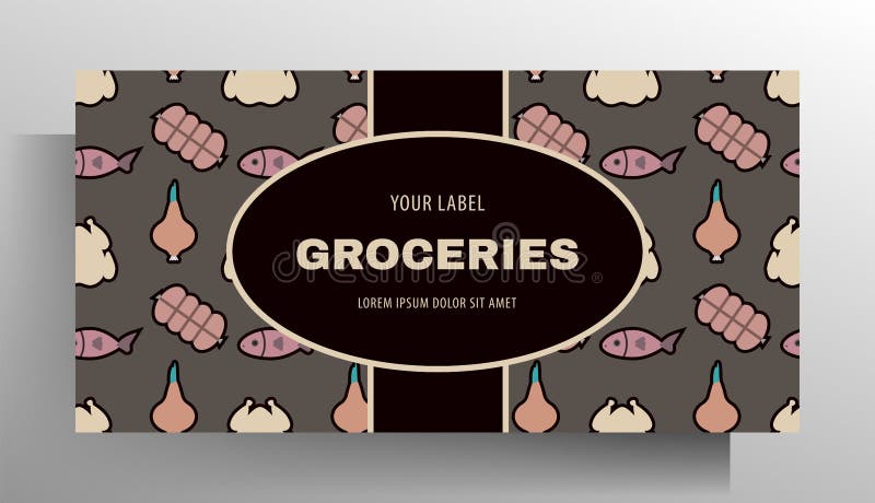 Banner Design Template for Grocery Store. Stock Illustration ...