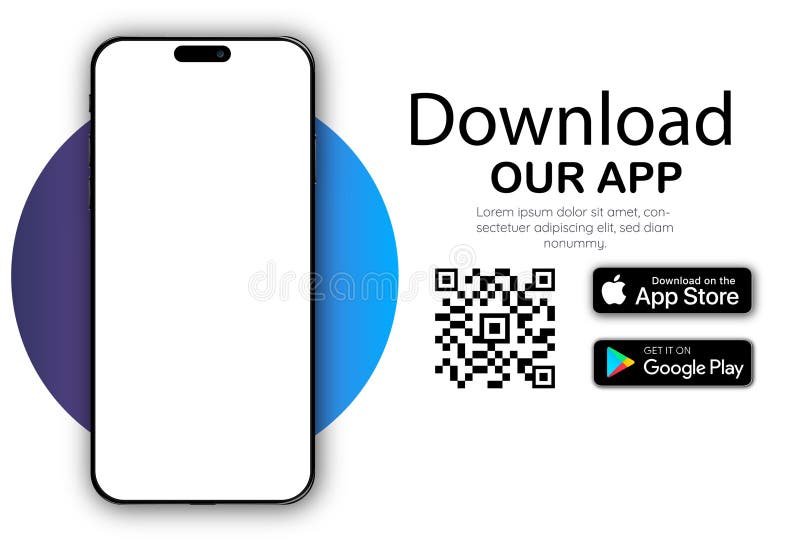 Web Banner Design Template Phone Scanning Qr Code Via Mobile App Icon Vector Flat Cartoon
