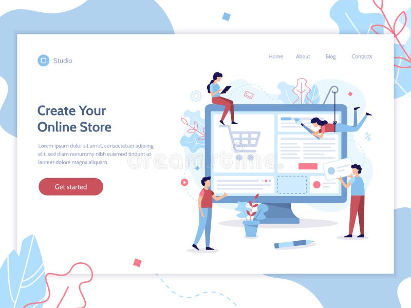 Web development banner stock vector. Illustration of manager - 125302904