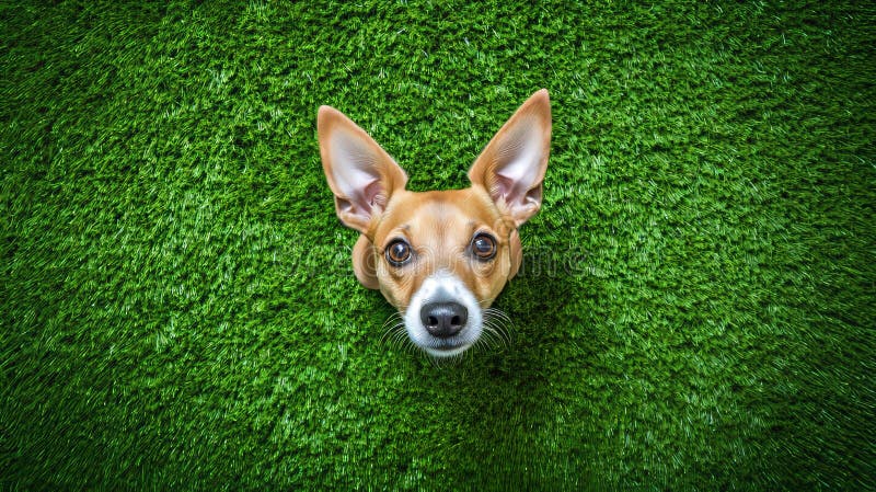 Web Banner: a Happy, Cute Jack Russell Puppy Curious about the Grass ...