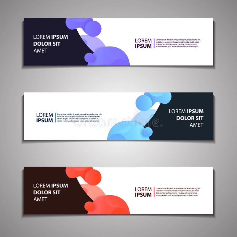 Web Banner Header Footer Background Template Mockup. Modern Abstract ...