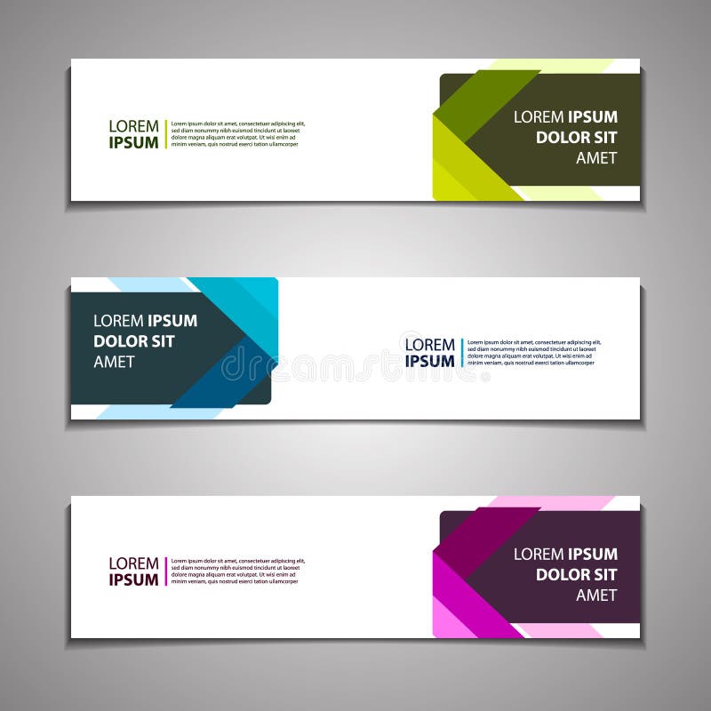 Web Banner Header Footer Background Template Mockup. Modern Abstract ...