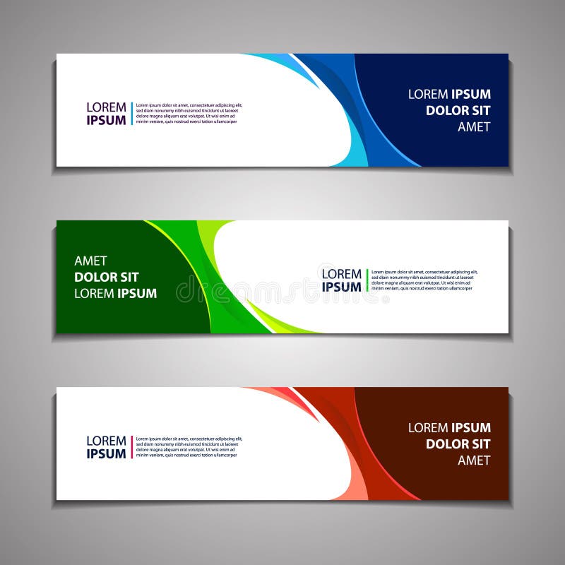 Web Banner Header Footer Background Template Mockup. Modern Abstract ...