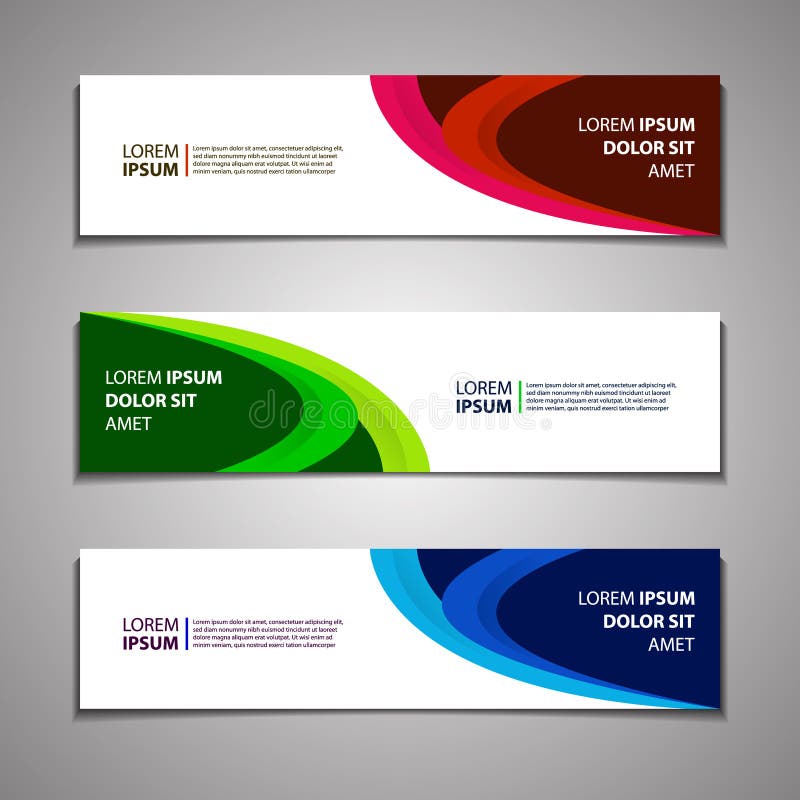 Web Banner Header Footer Background Template Mockup. Modern Abstract ...