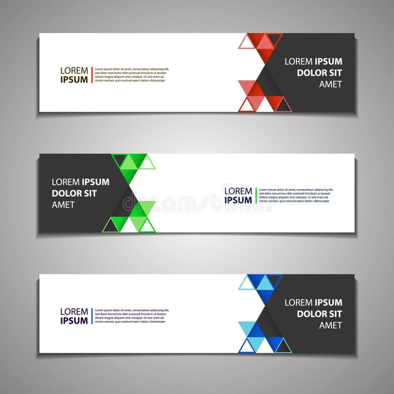 Web Banner Header Footer Background Template Mockup. Modern Abstract ...