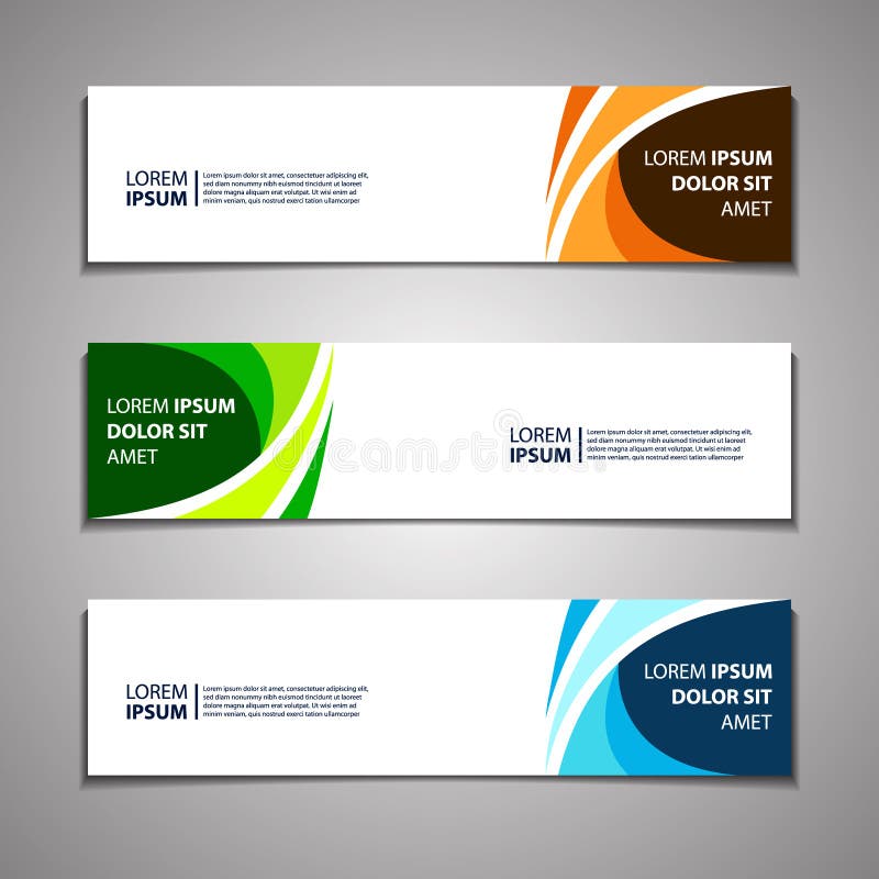 Web Banner Header Footer Background Template Mockup. Modern Abstract ...