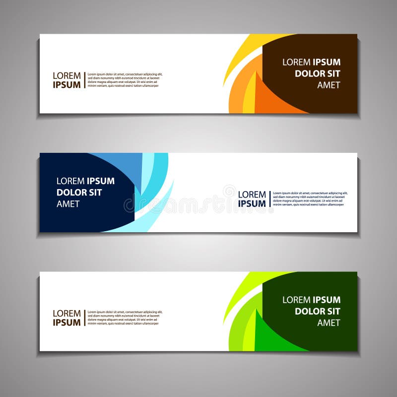 Web Banner Header Footer Background Template Mockup. Modern Abstract ...