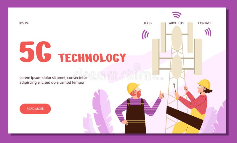 Web Banner for High Speed 5g Internet or Cellular Communication Service ...