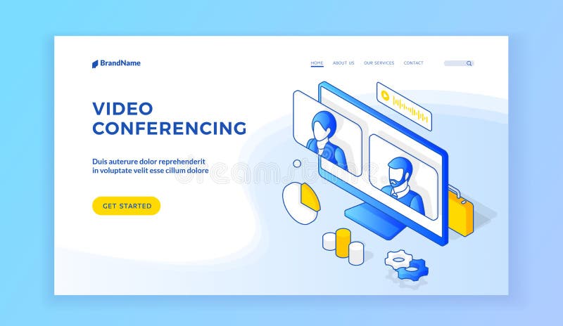 Web Banner for Modern Video Chat Application Stock Vector ...