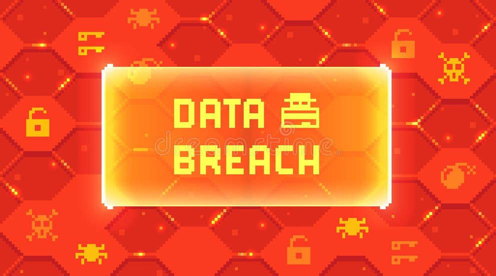 Web Banner with Phrase Data Breach. Concept of Invasion of Privacy ...