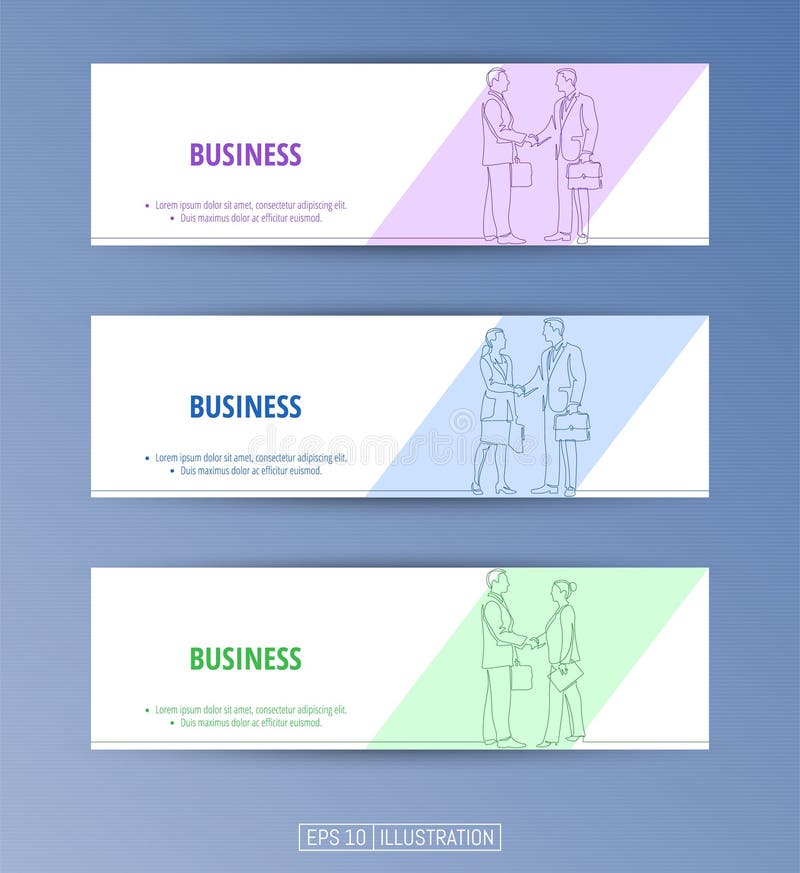 Set Banners Continuous Line Drawing Stock Illustrations – 151 Set ...