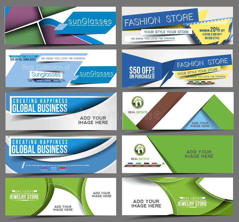 Web Banner stock vector. Illustration of background, layout - 42575159