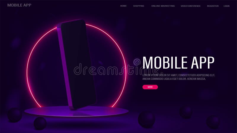 Neon Website Template Stock Illustrations – 25,038 Neon Website ...