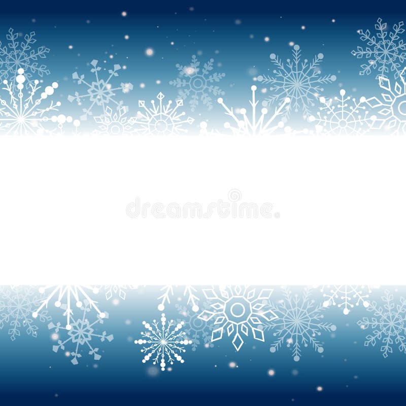 Web Banner with Snowflakes. Vector Illustration Stock Illustration ...