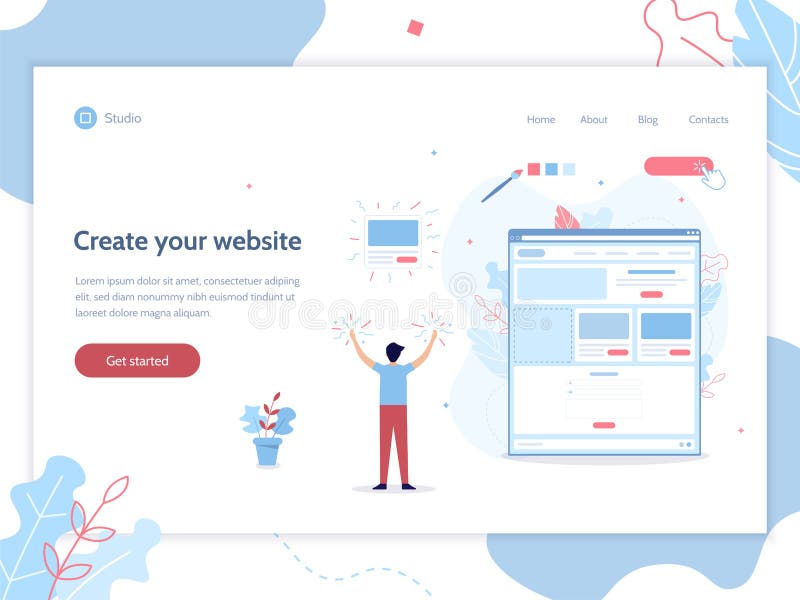 Web banner template stock vector. Illustration of development - 137907282