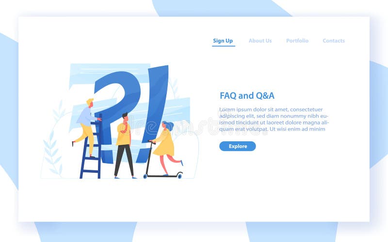 Web Banner Template with Giant Question Mark and Interrogation Point ...