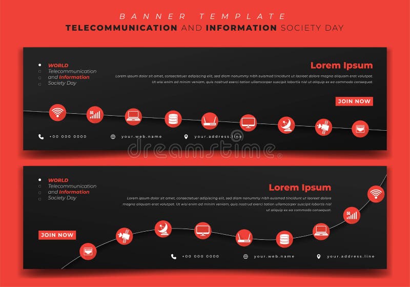 Web Banner Template for Telecommunication and Information Society Day ...