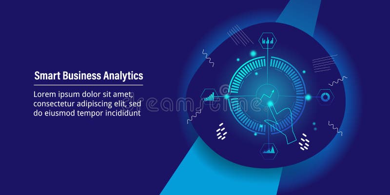 Smart Business Analytics, Artificial Intelligence - Holographic Style ...