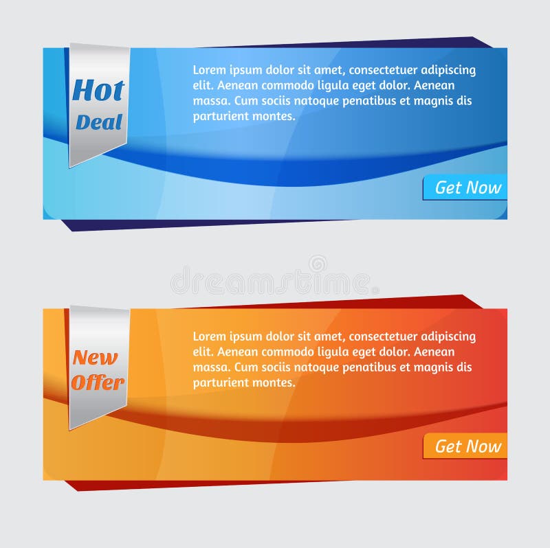 Web Banner Vector Design Template Stock Vector - Illustration of layout ...