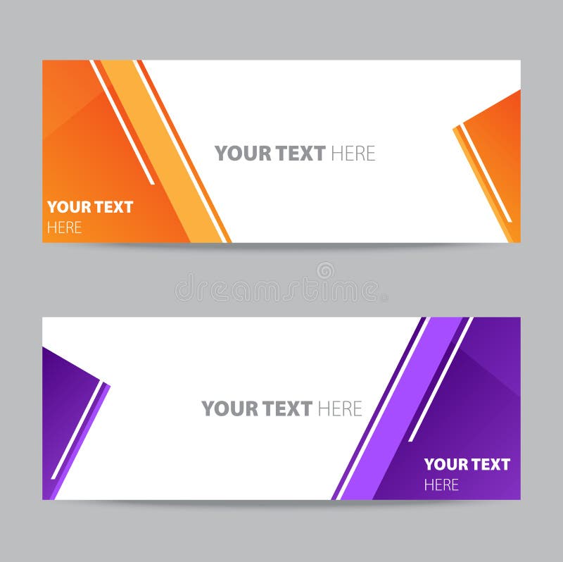 Web Banner Vector Element Design Template Stock Vector - Illustration ...